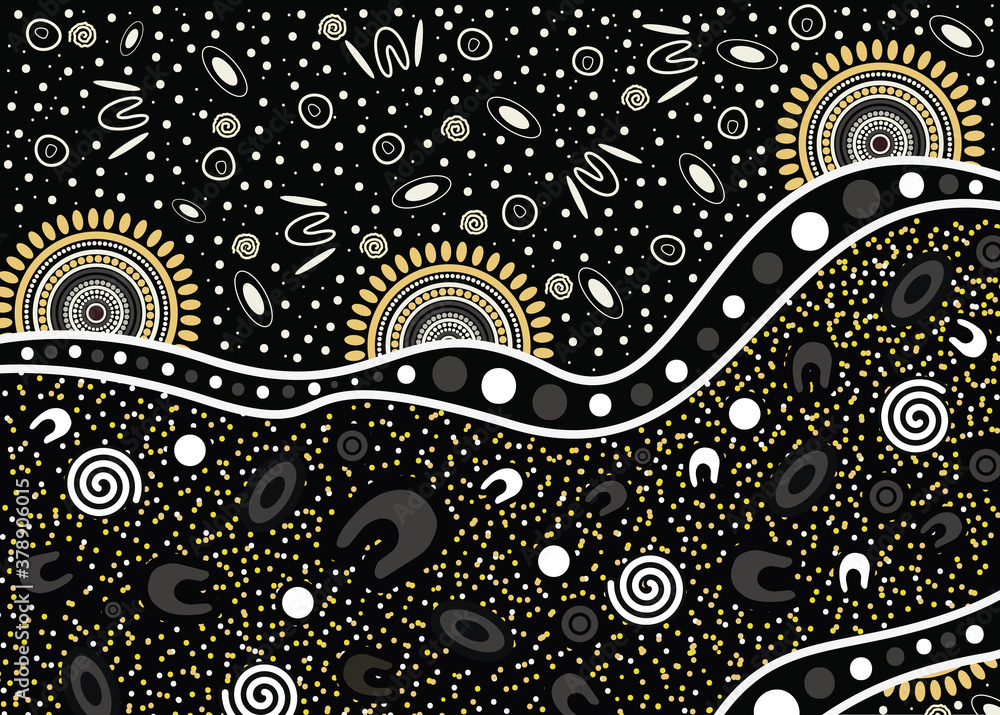 Aboriginal style of dot background for fabric and textile Stock Vector ...