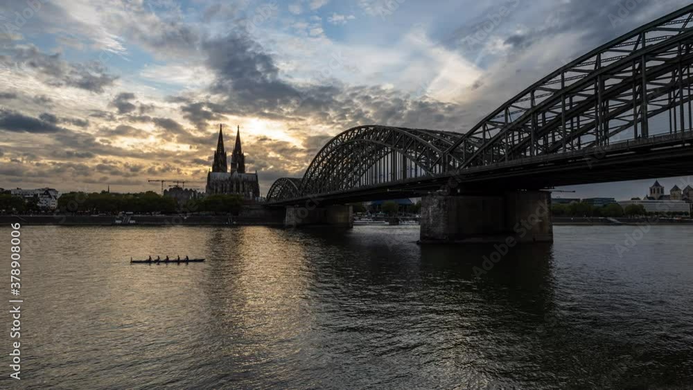 Cologne / Germany - August 27 2020: Day to Night Timelapse from Cologne ...