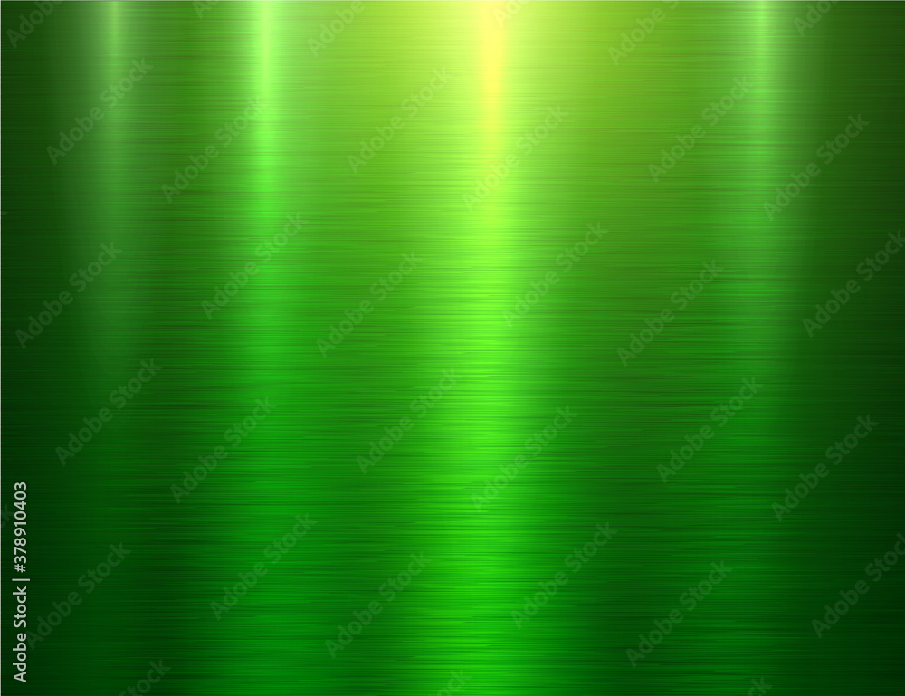 Polished metal texture background, brushed green metallic reflective ...
