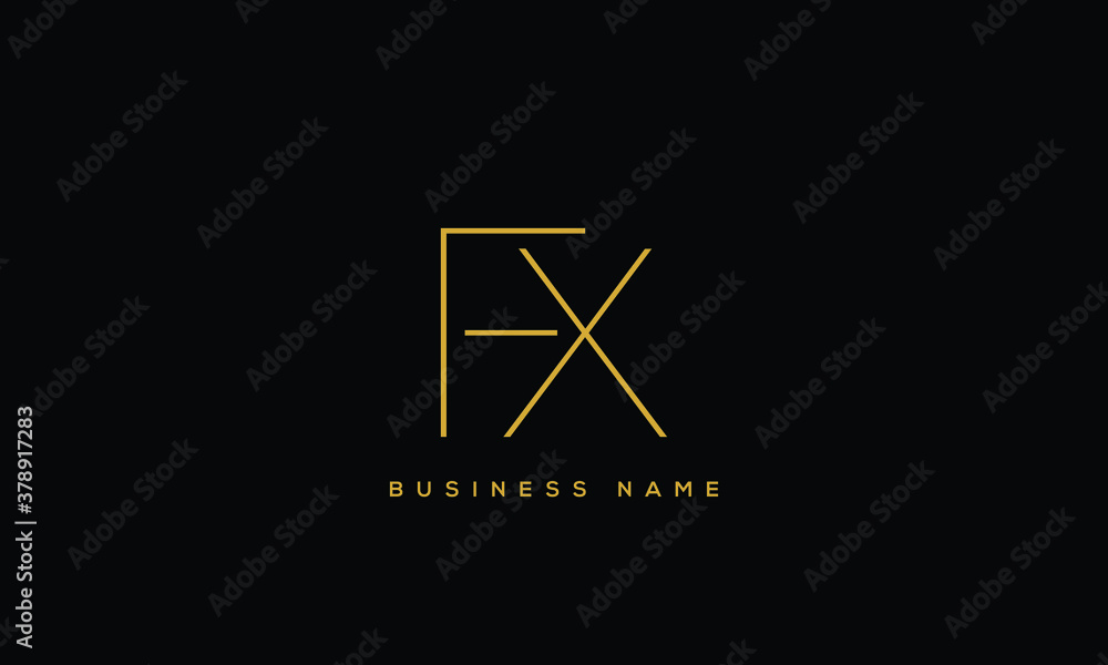 Initial based clean and minimal letter. FX logo creative and monogram ...