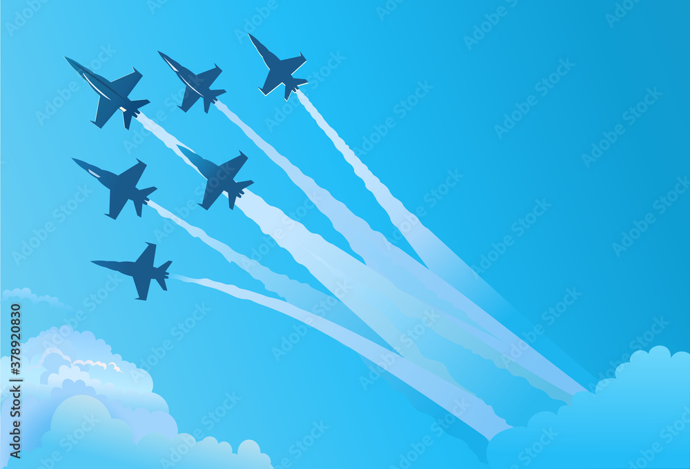 Eagle fighter jet plane taking off during exercise Stock Vector | Adobe ...