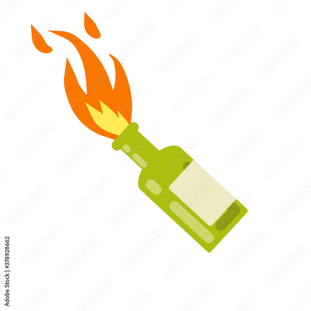 Molotov Cocktail Cartoon