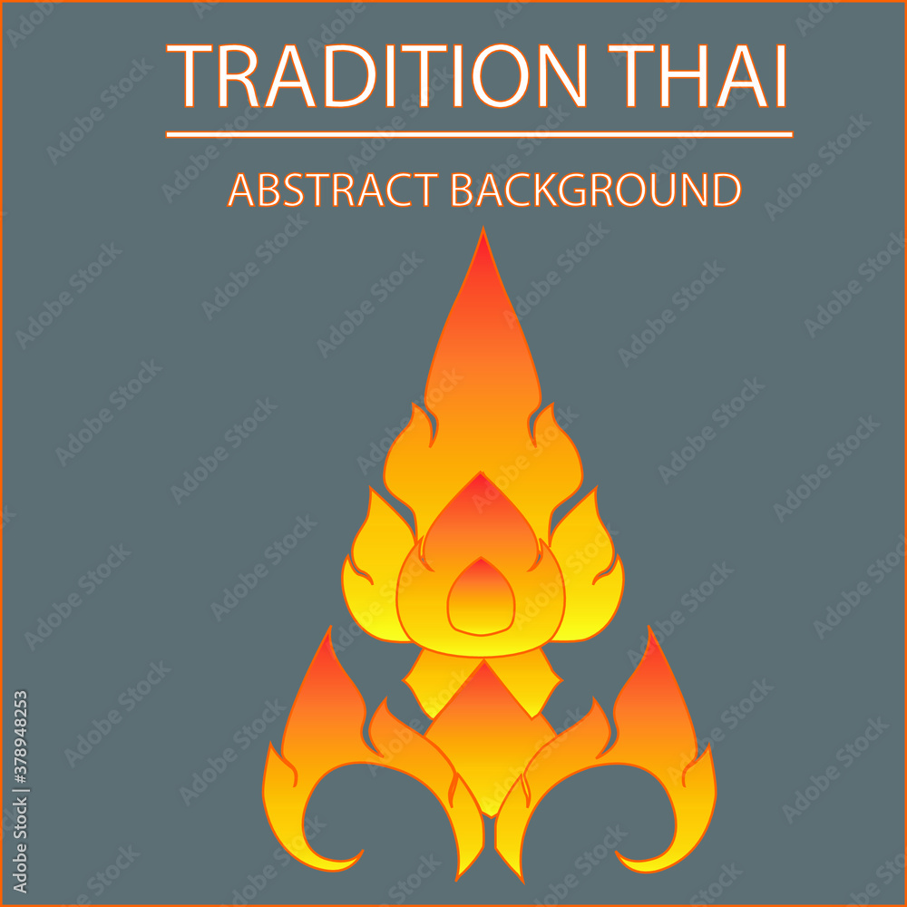 Vector illustration. Thai art pattern or Line Thai background and ...
