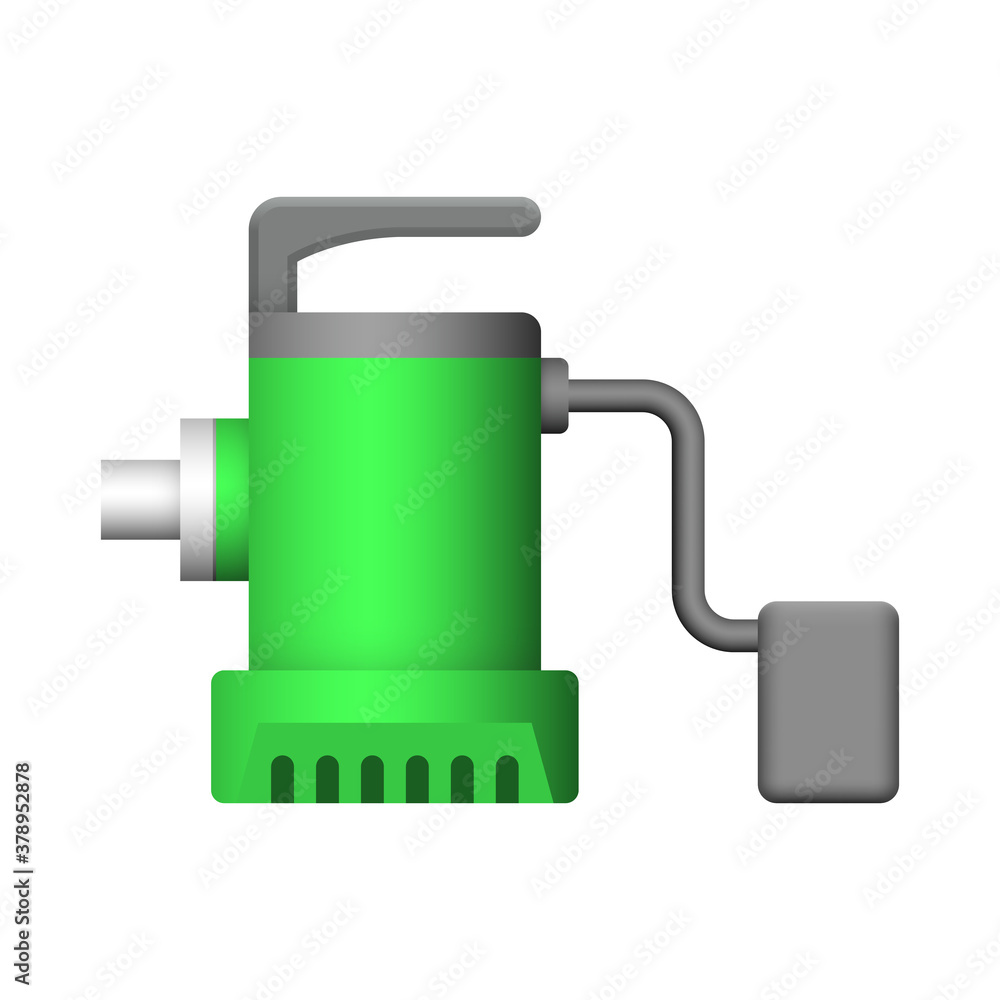Vetor de Submersible sewage pump vector icon. Also called electric ...