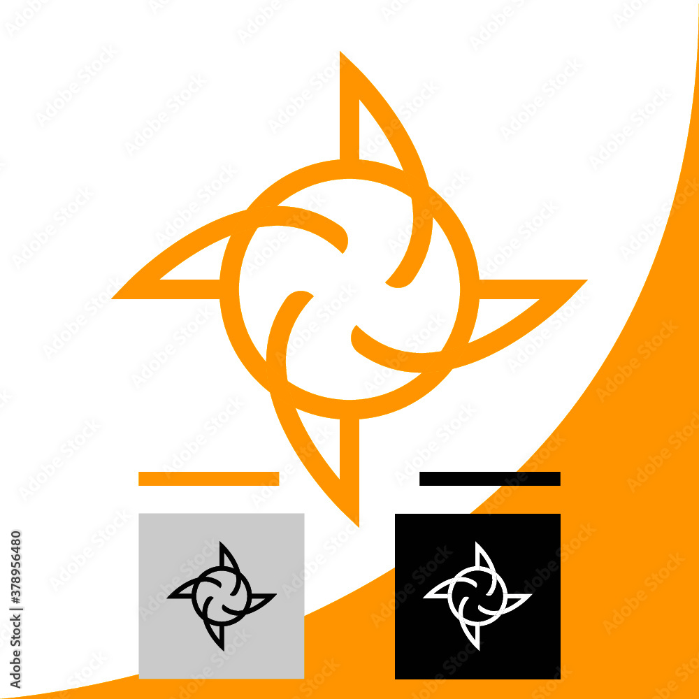 Abstract gaming ninja concept logo template Stock Vector | Adobe Stock
