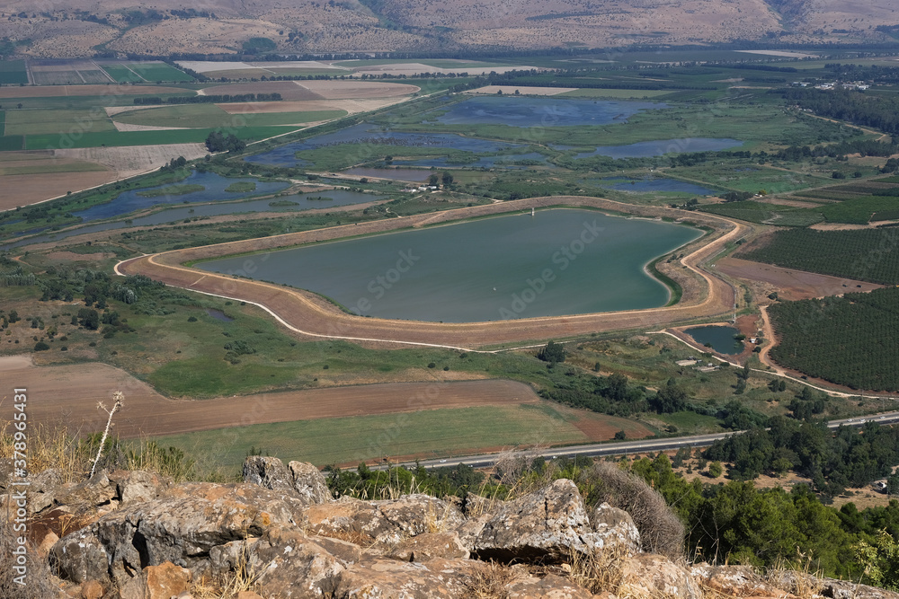 View of Hula Valley and Golan Heights from Keren Nafyali (Naftali Horn ...