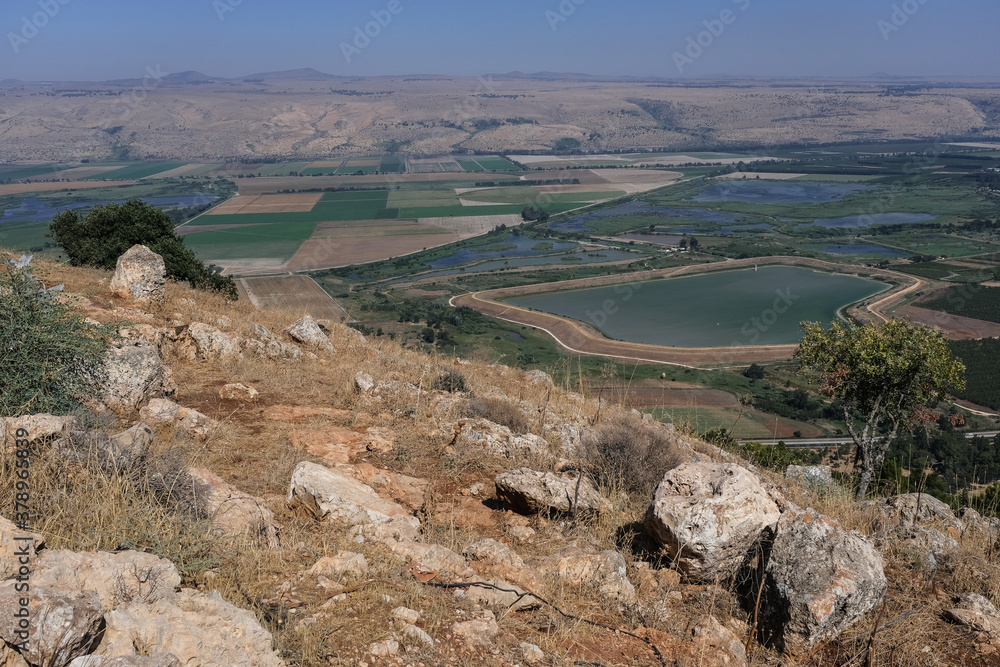 View of Hula Valley and Golan Heights from Keren Nafyali (Naftali Horn ...