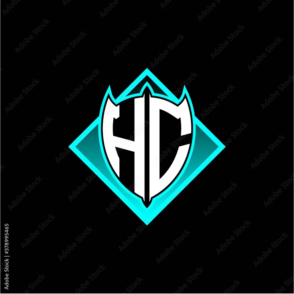 H C letter shield with square protection logo as a sweetener Stock ...