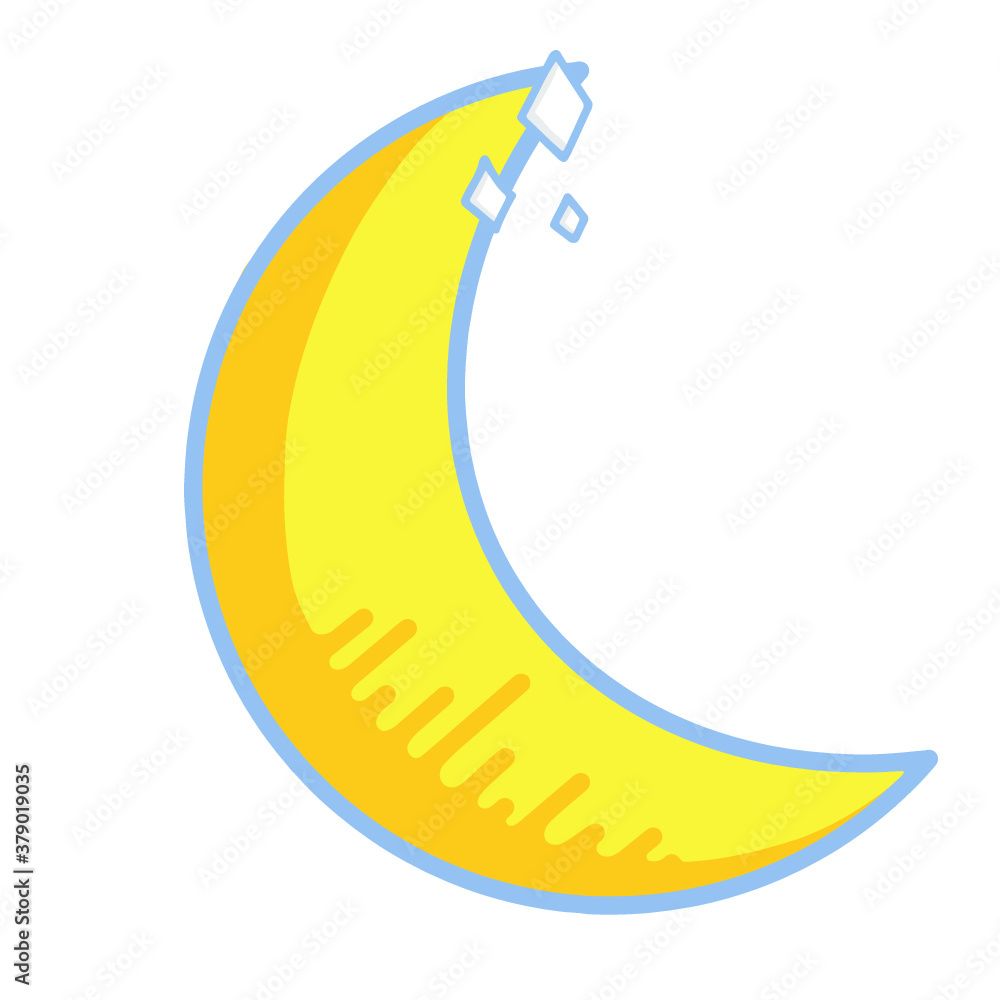 Cartoon Moon Stock Vector | Adobe Stock