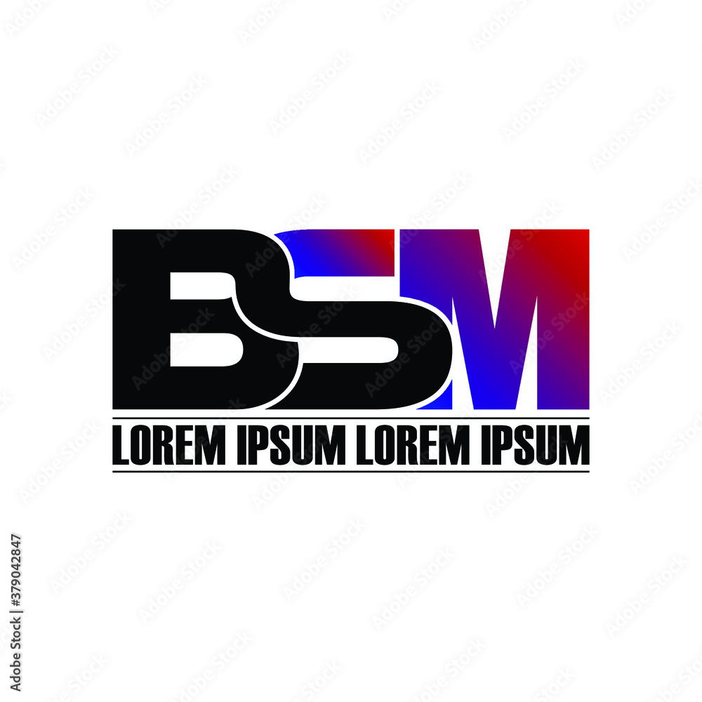 BSM letter monogram logo design vector Stock Vector | Adobe Stock