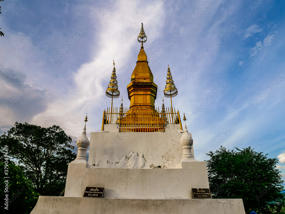 Mount Phousi temple Stock Photo | Adobe Stock