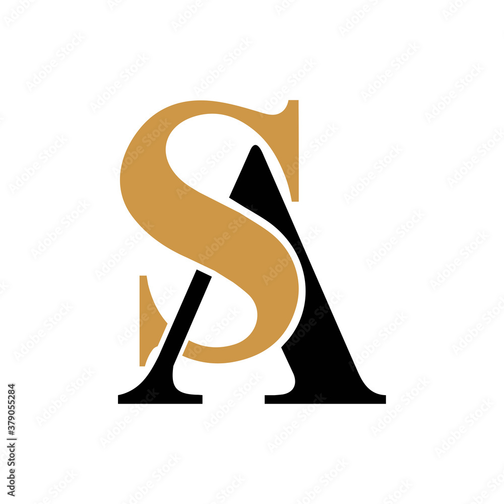 Initial letter sa logo or as logo vector design template Stock Vector ...