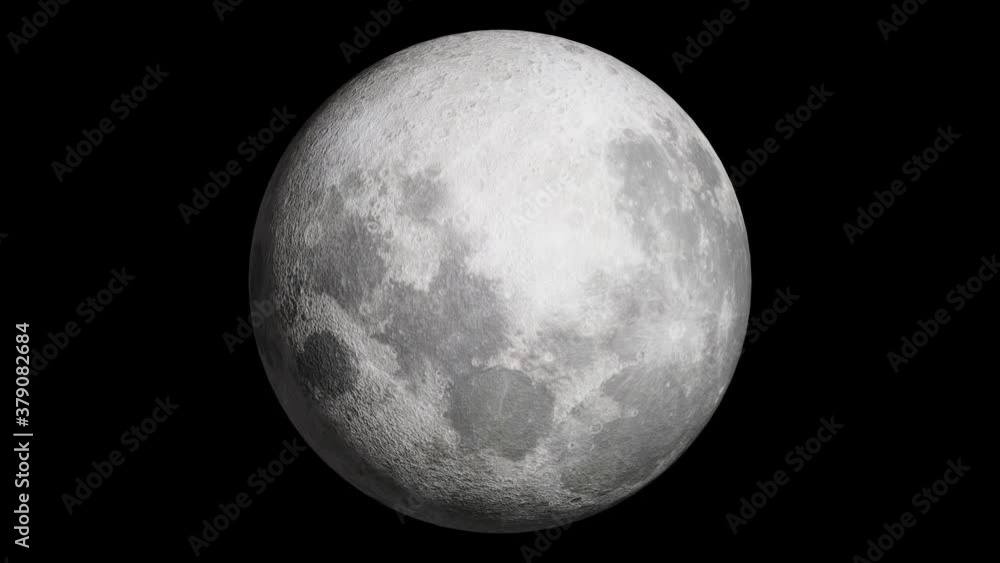 4k seamless loop of 3D moon rotating. If the moon could rotate in the ...