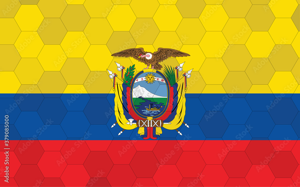 Ecuador flag illustration. Futuristic Ecuadorian flag graphic with ...