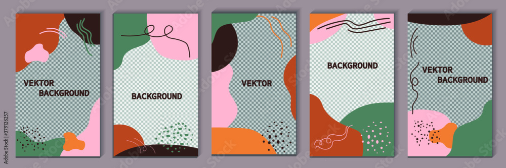 Title page templates. Universal abstract layouts on a transparent ...