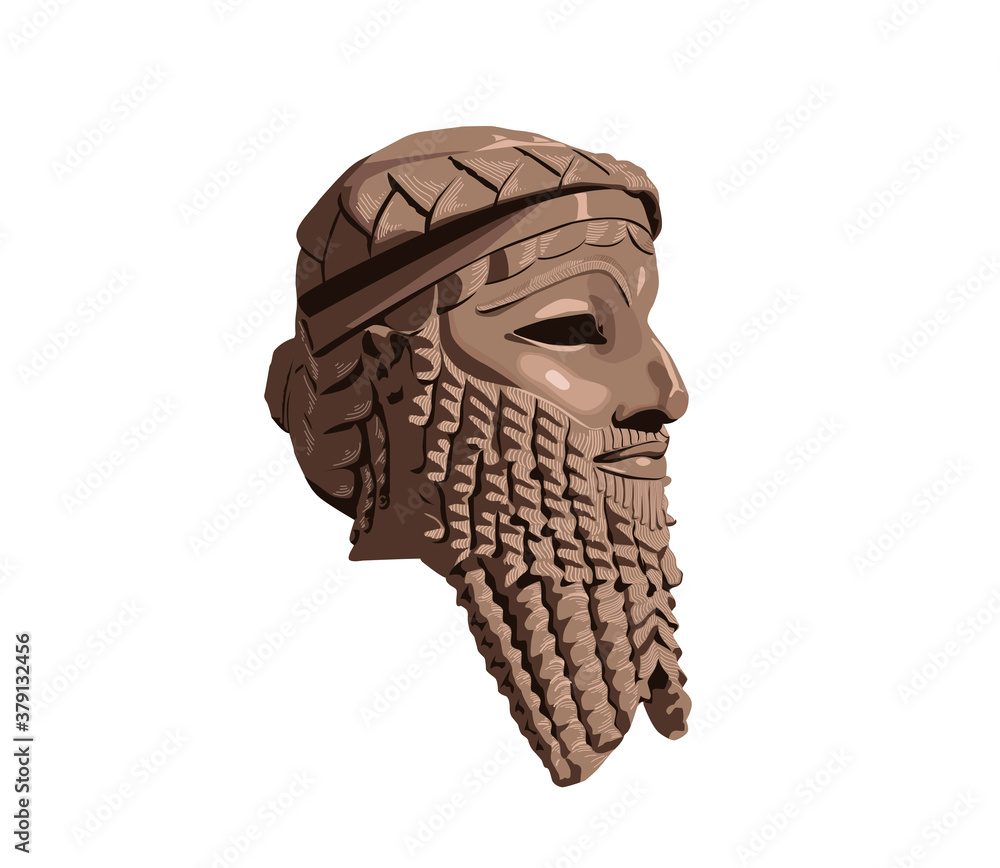 world first emperor King Sargon of Akkad Stock Illustration | Adobe Stock