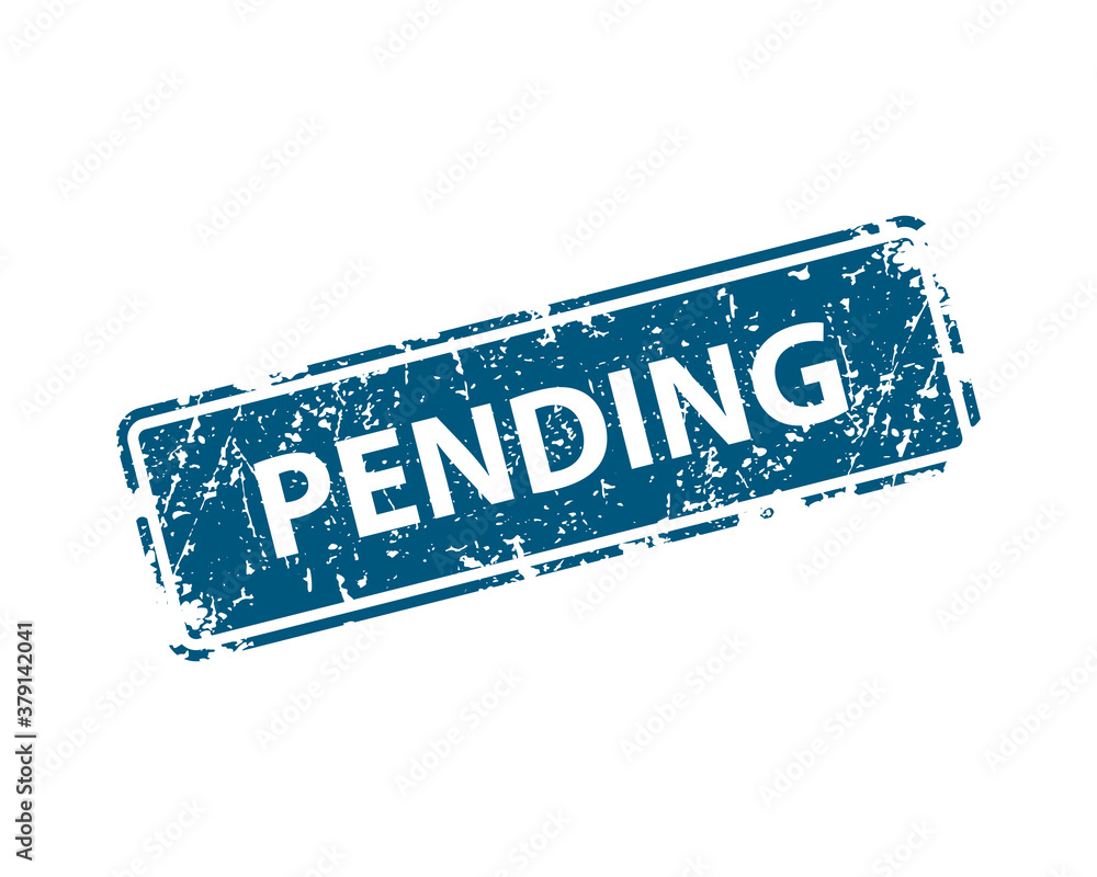 Pending stamp vector texture. Rubber cliche imprint. Web or print ...