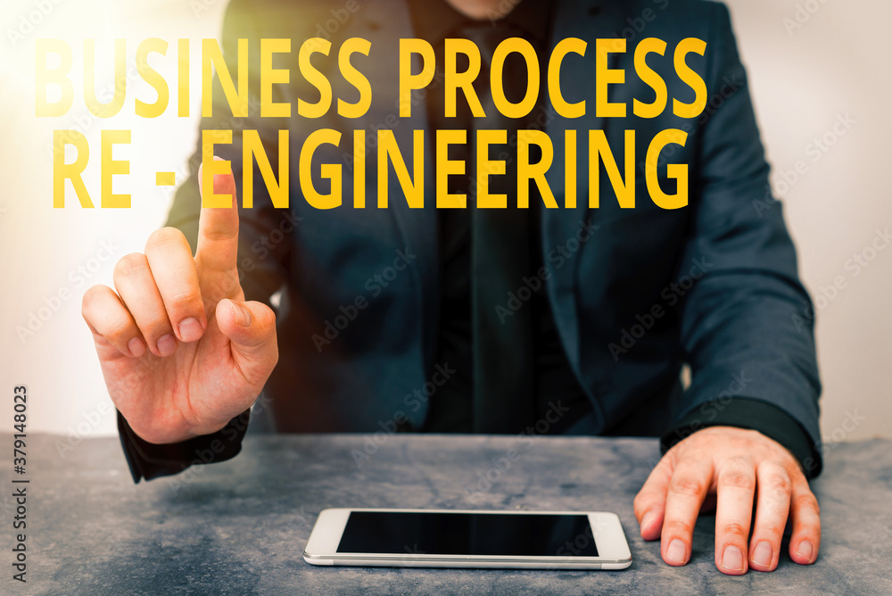 Handwriting text writing Business Process Re Engineering. Conceptual ...