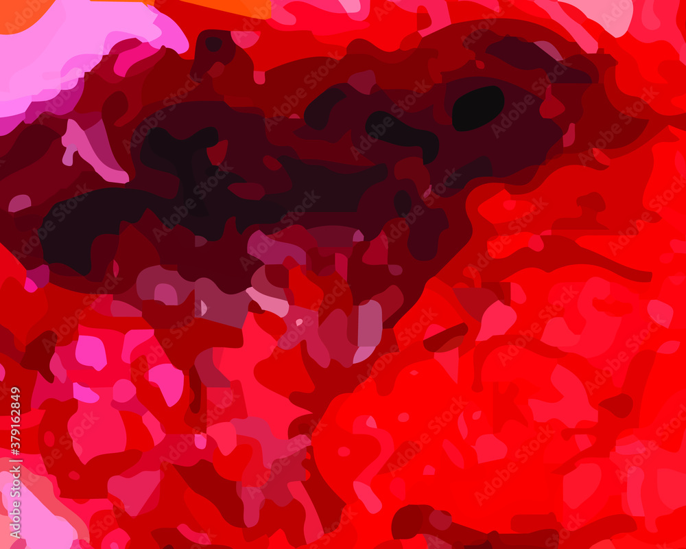 Abstract red texture background. Digital painting in oil painting style ...