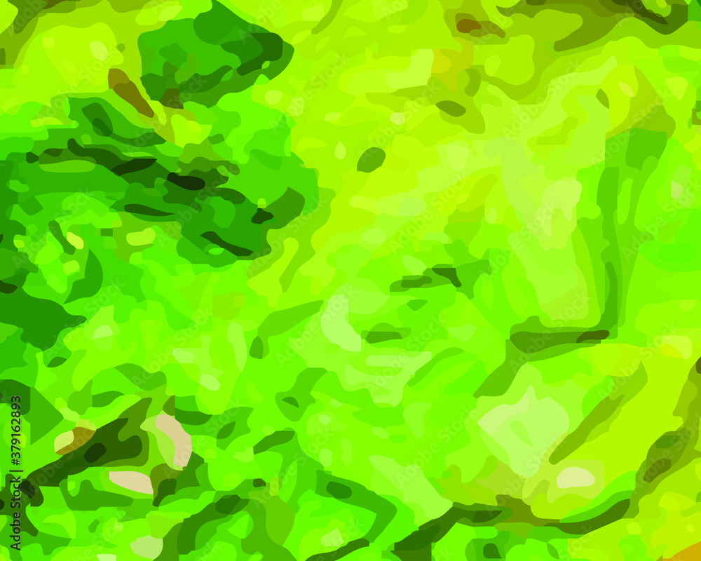 Abstract green texture background. Digital painting in oil painting ...