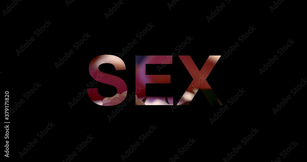 Word Sex On Black Background And Sexy Female Body Moving Through Letters Stock ビデオ Adobe Stock