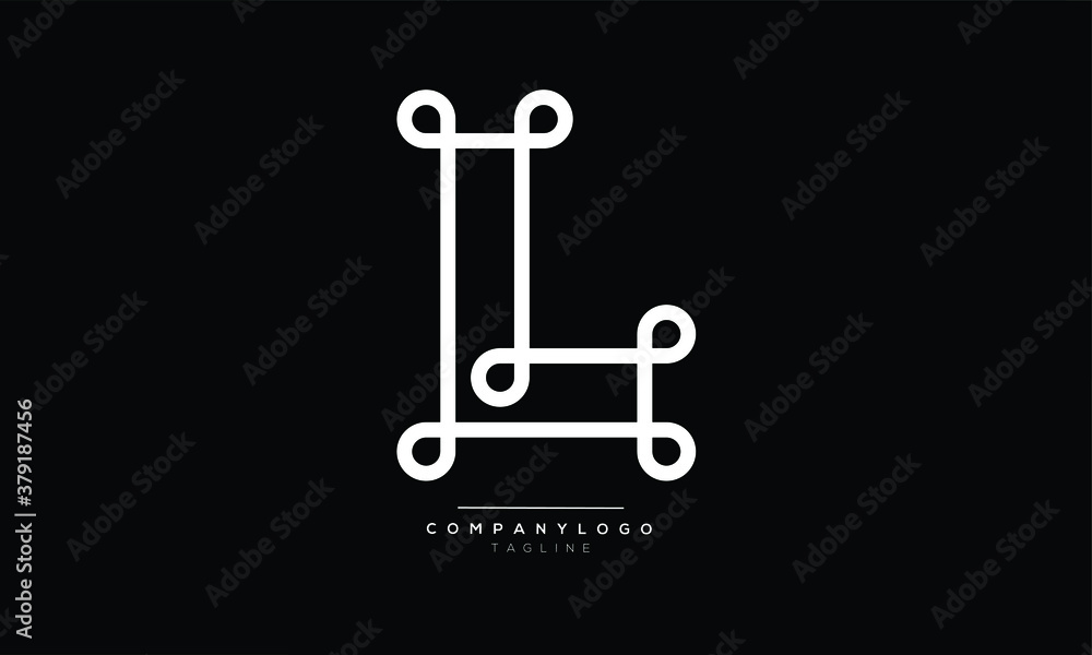 L initials monogram letter text alphabet logo design Stock Vector ...