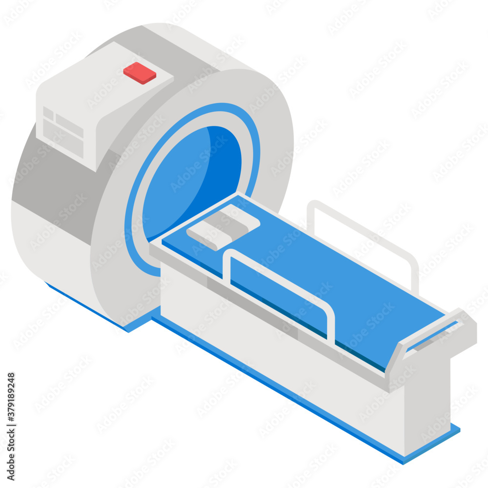 Icon of ct scan or computed tomography scan in isometric design Stock ...