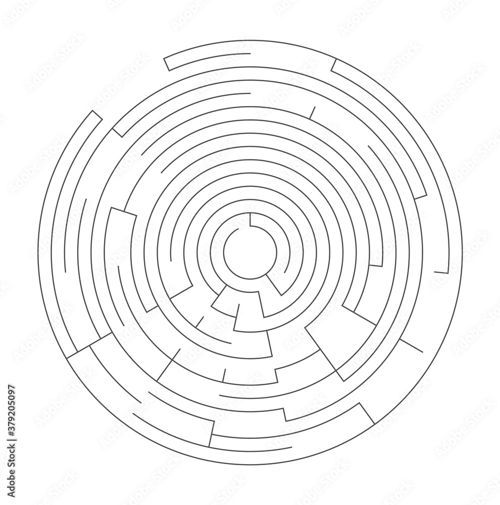 Vector maze template. Blank black and white labyrinth isolated on white ...