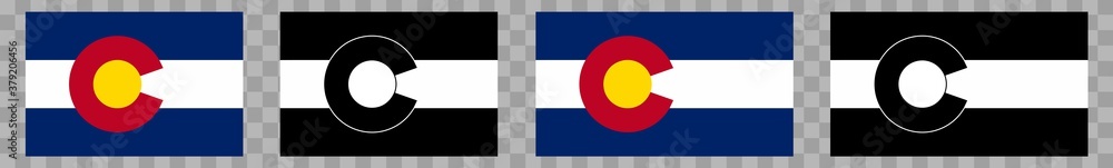Colorado Flag Colors Black | State Flags | Banner | Symbol | Vector ...