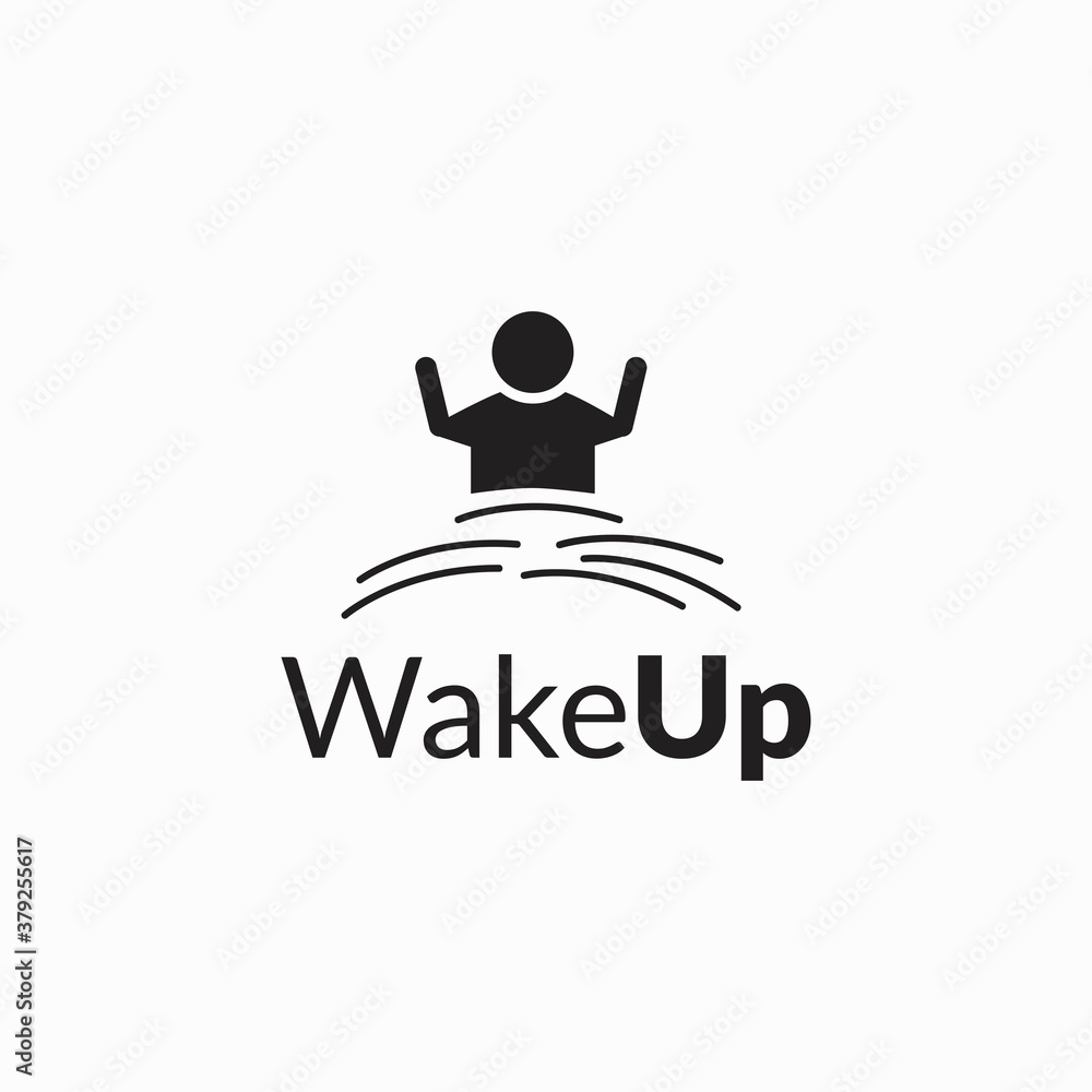 Wake Up Logo Stock Vector | Adobe Stock