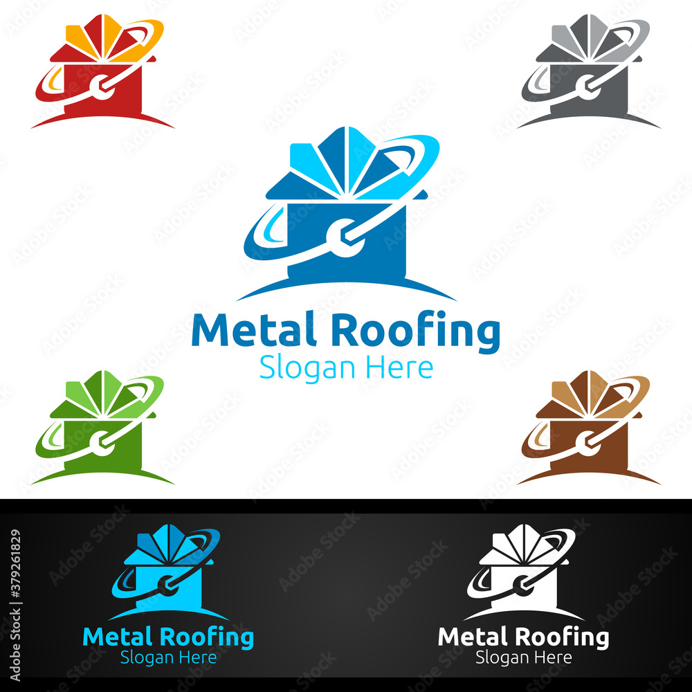 Metal Roofing Logo for Shingles Roof Real Estate or Handyman ...
