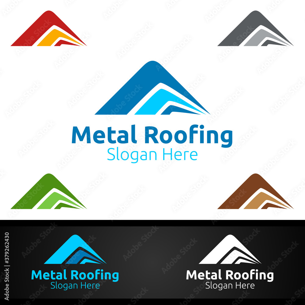 Metal Roofing Logo for Shingles Roof Real Estate or Handyman ...
