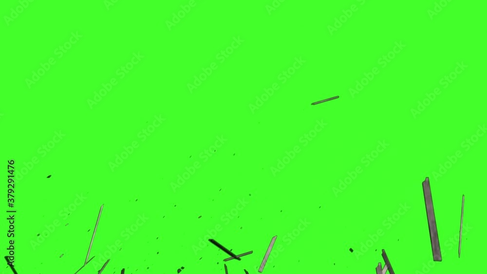 Vidéo Stock Chroma keying effect of small woods and rock pieces ...