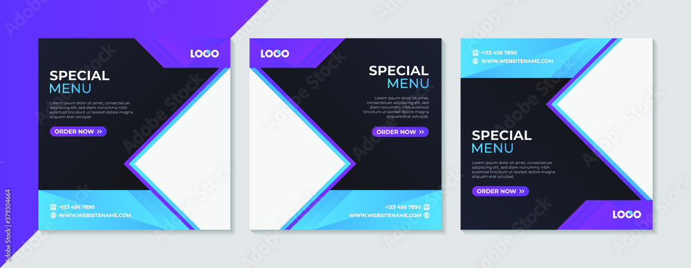 Food culinary menu banner for social media post template. Elegant sale ...