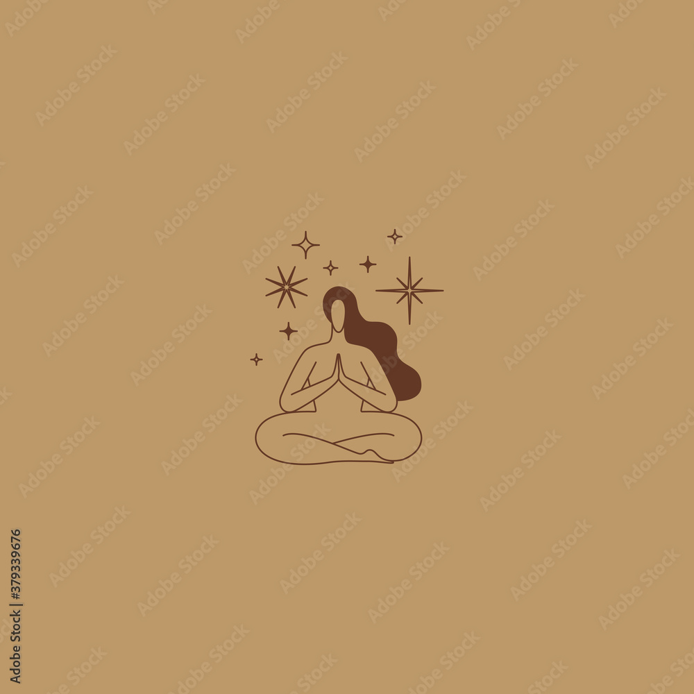 Beautiful female figure. Vector logo design template and illustration ...