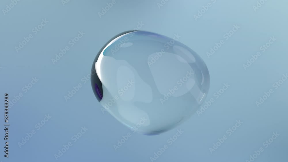 Abstract 3d render of a bubble, motion background design, 4k seamless ...