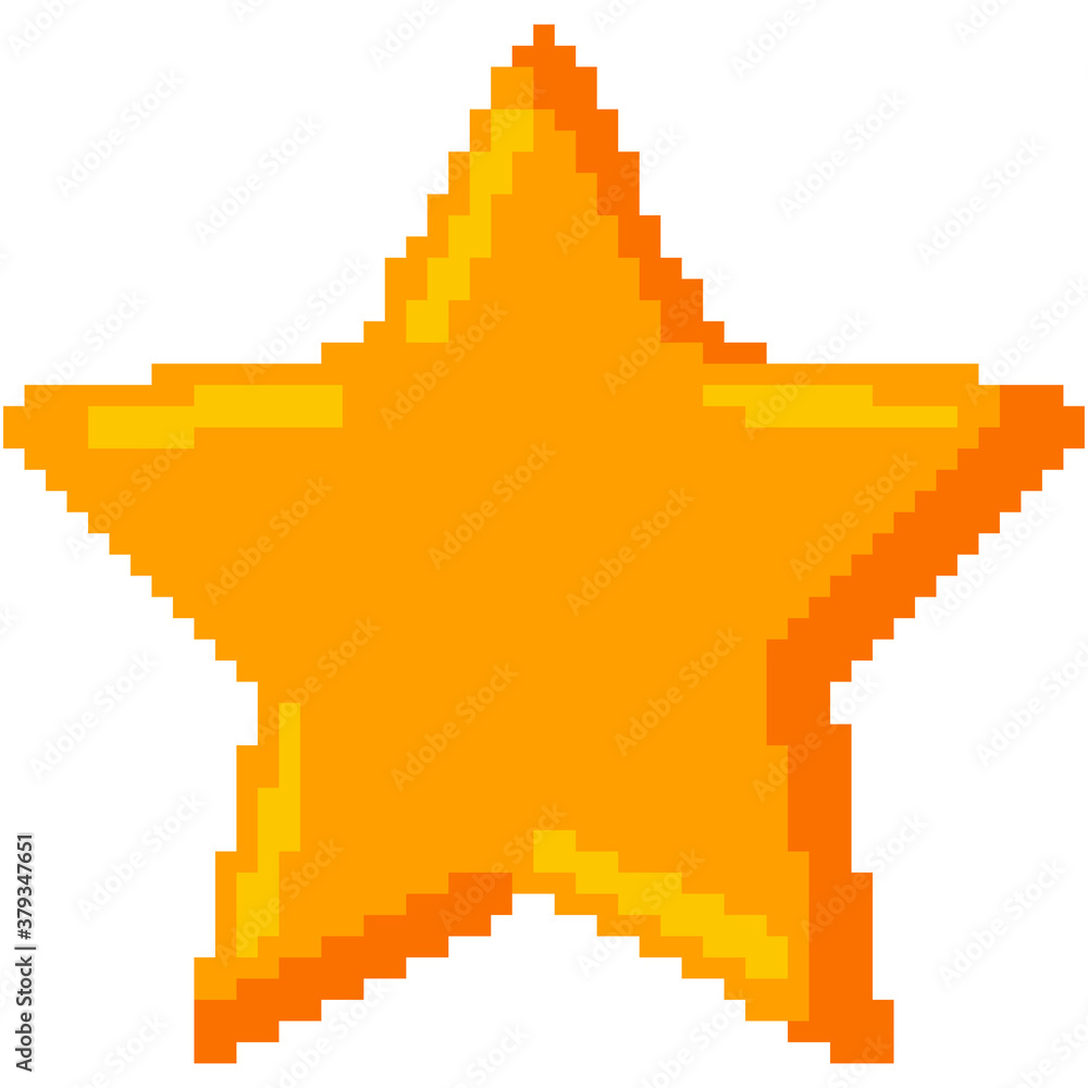 Pixel star vector icons isolated on a white background. Stock Vector ...