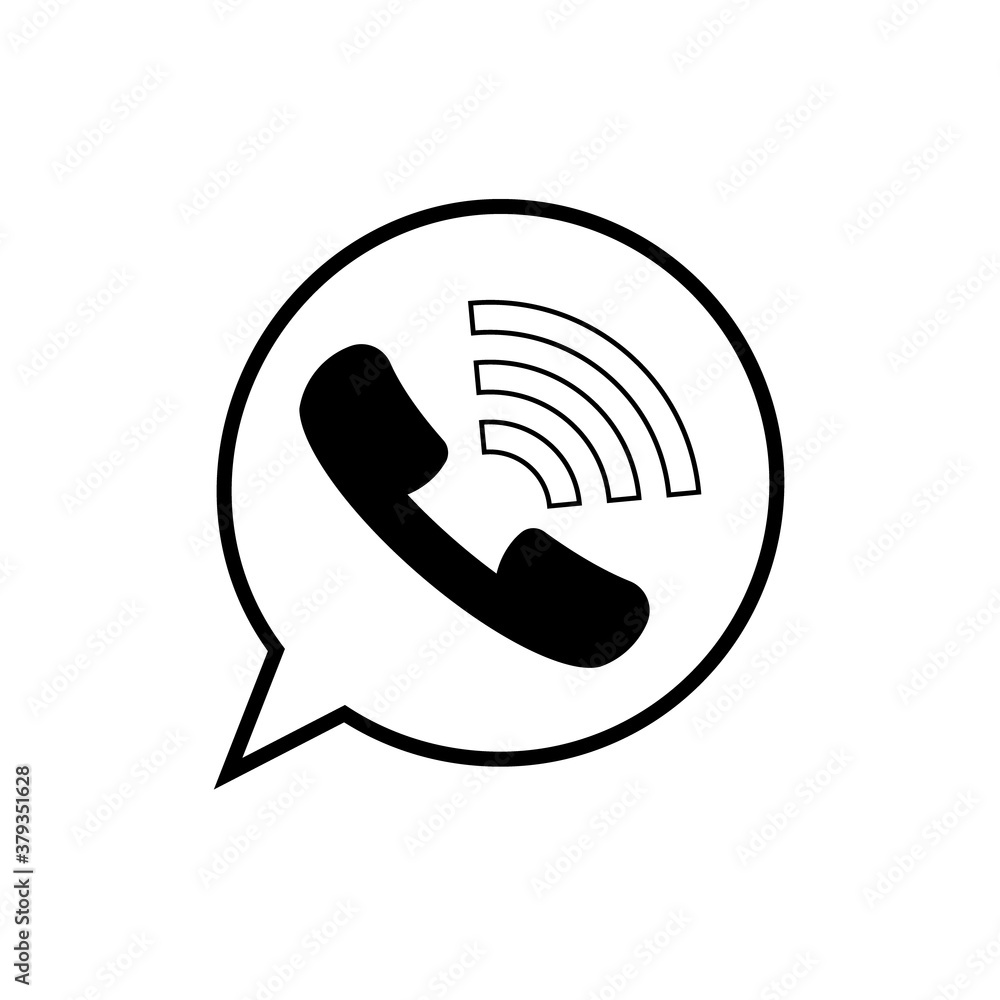 Call icon vector isolated on white background. Trendy call icon in flat ...