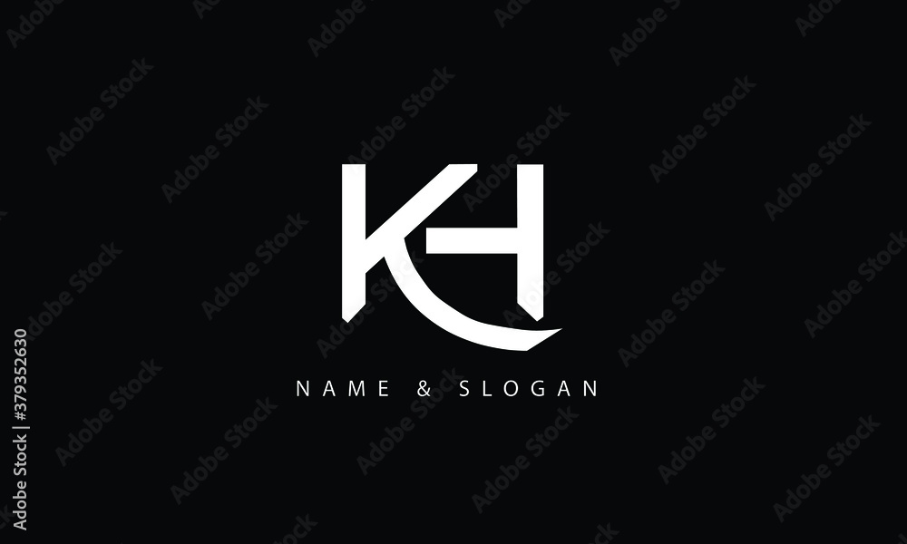 KH, HK, K, H abstract letters logo monogram Stock Vector | Adobe Stock