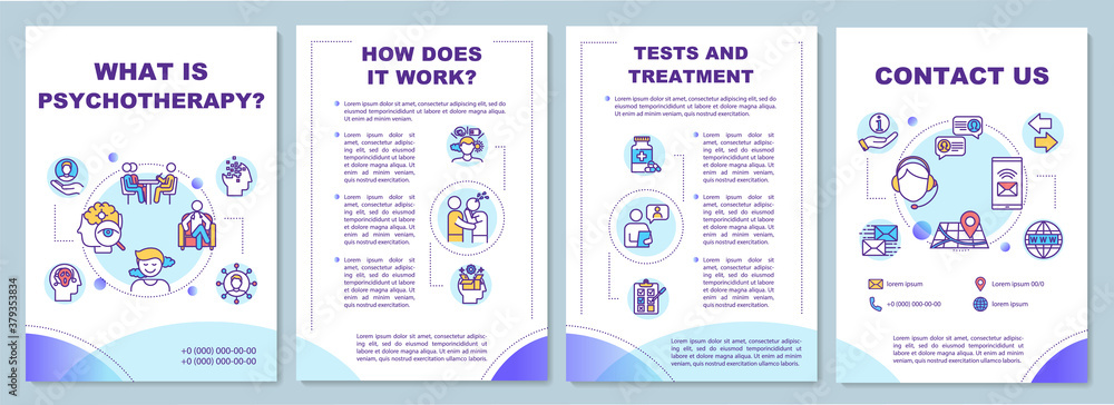 What is psychotherapy brochure template. Psychologist counseling flyer ...