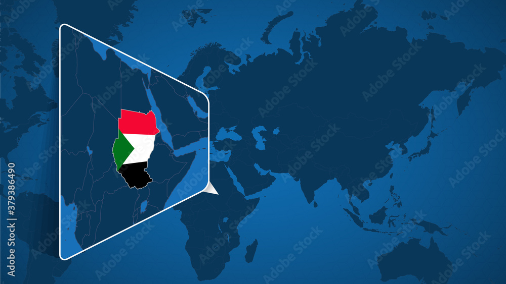 sudan location world map