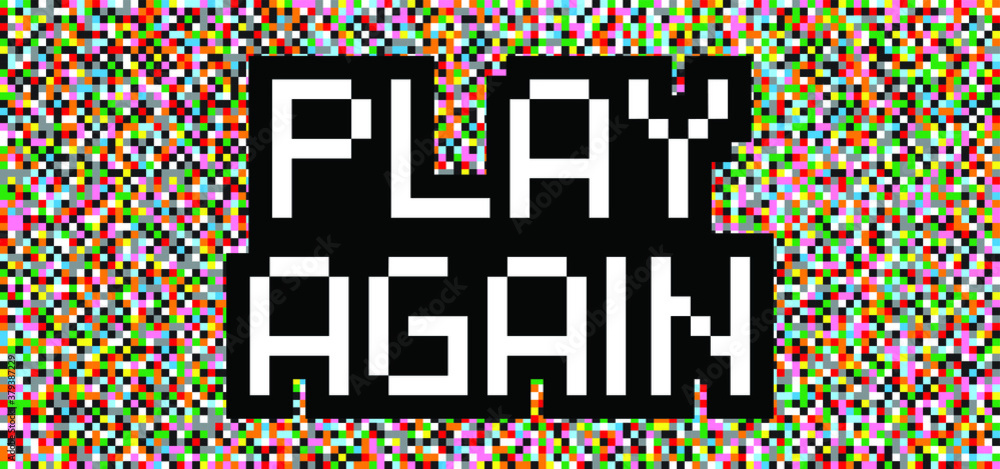 Stockvector Slogan Game over, Error, Next lever Play again phrase in ...