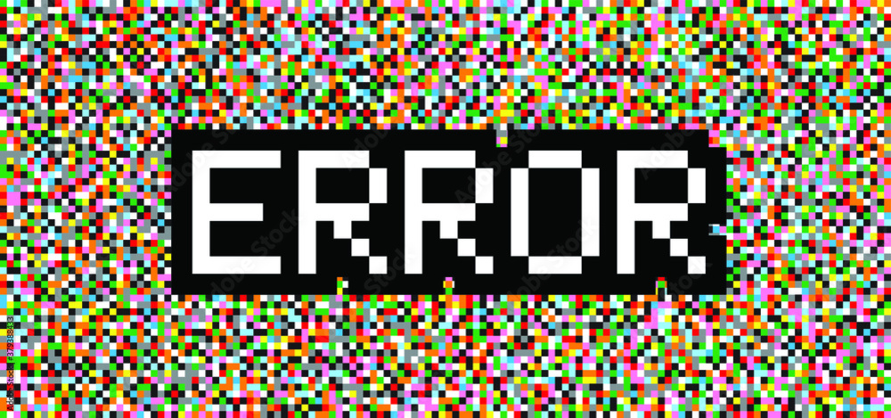 Slogan Game over, Error, Next lever Play again phrase in pixel art ...