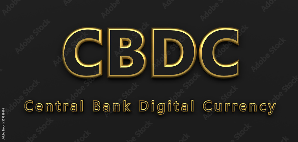 symbol of central bank digital currency CBDC - 3D Illustration Stock ...