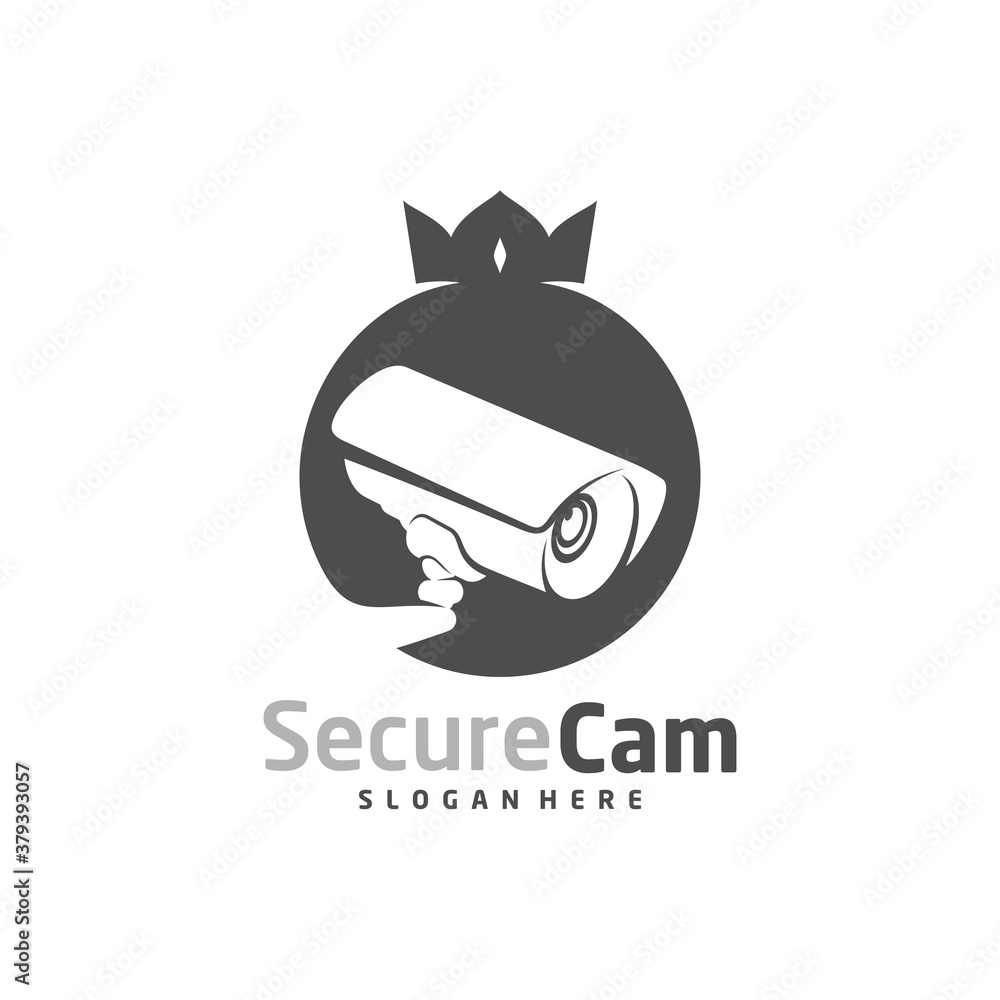 Crown CCTV Camera Logo Design Vector Template, Concept Symbol Icon ...