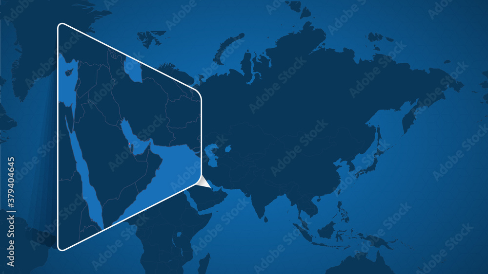Location of Bahrain on the World Map with Enlarged Map of Bahrain with ...
