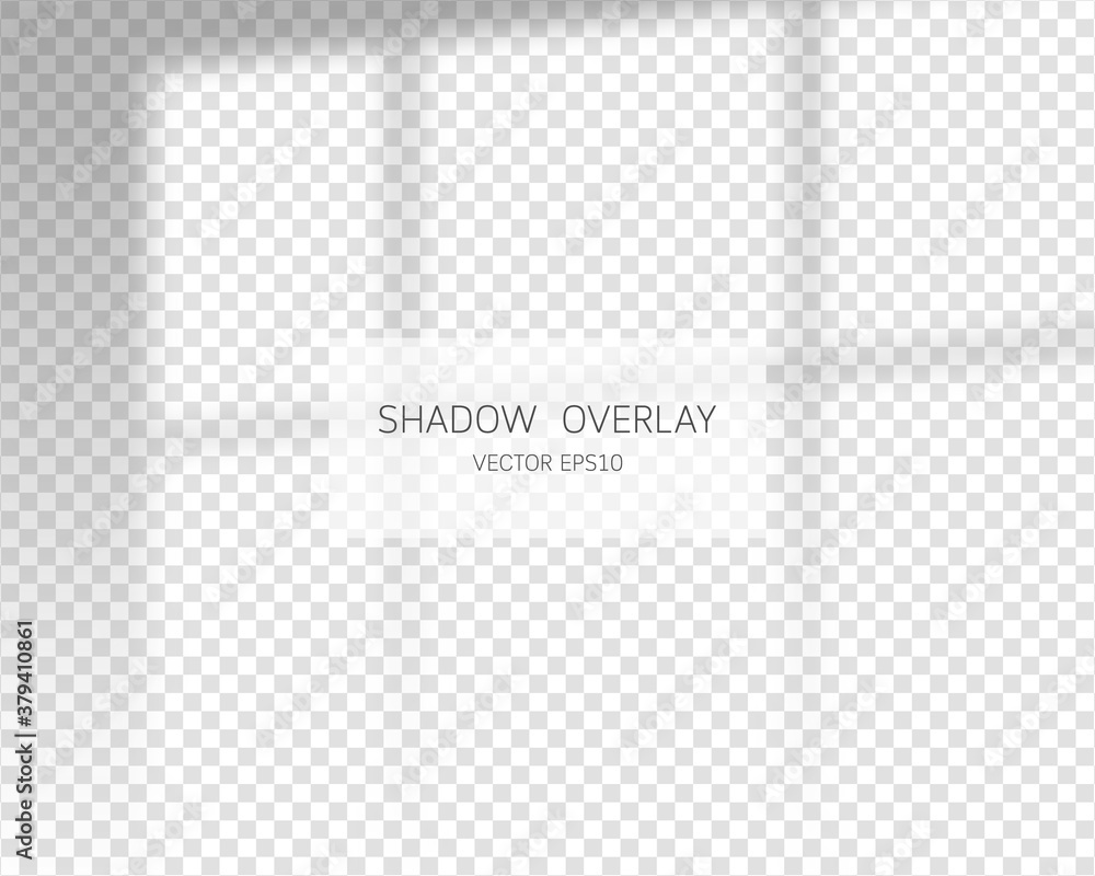 Shadow overlay effect. Natural shadows from window isolated on ...