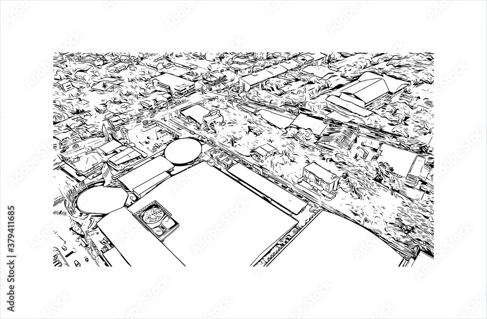 Building view with landmark of Batangas is a province in the ...