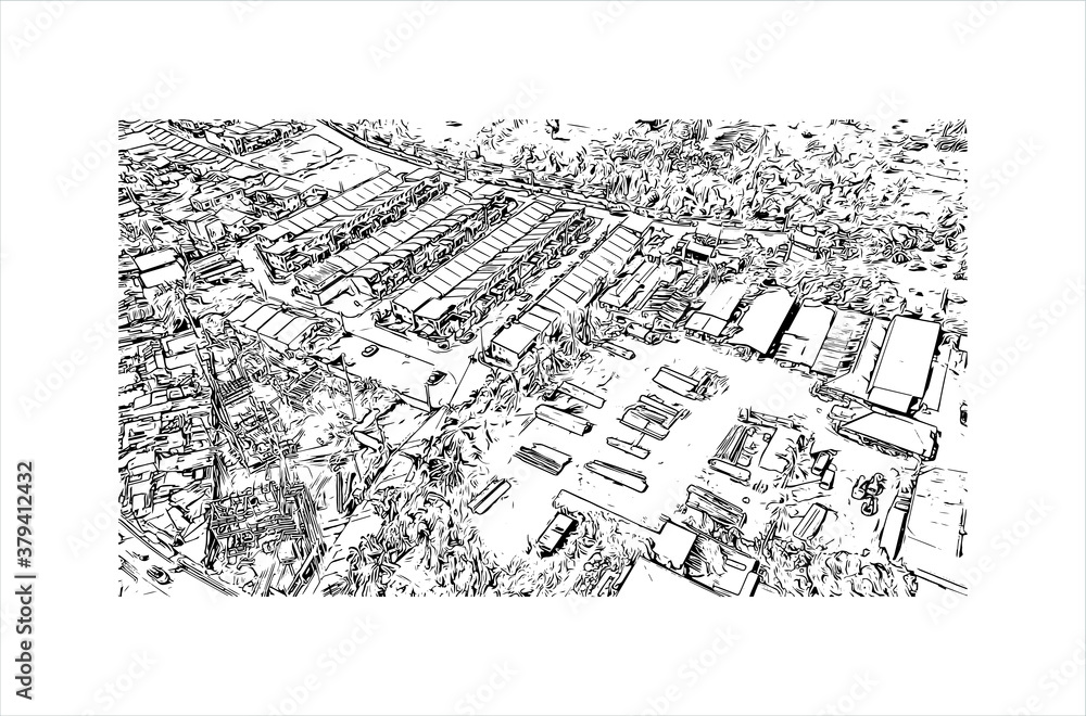 Building view with landmark of Batangas is a province in the ...