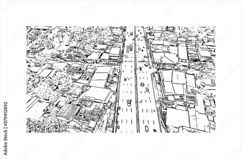 Building view with landmark of Batangas is a province in the ...